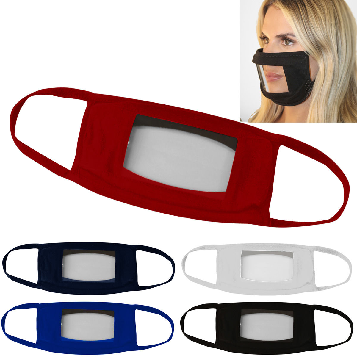 Promotional Face Mask with Anti-Fog Mouth Window | Customized Face Mask ...