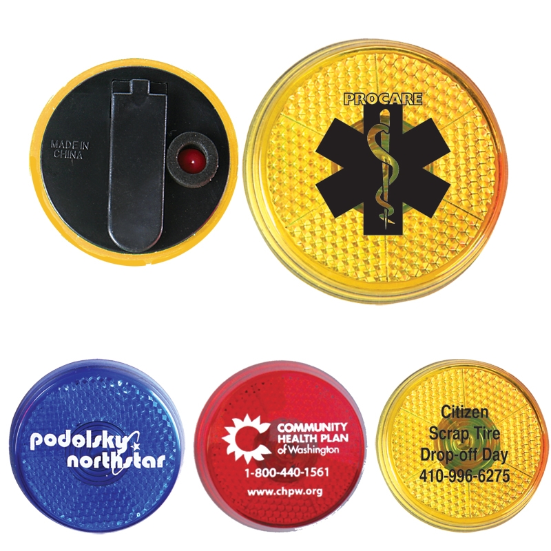 Customized Round Flashing Button | Promotional Round Flashing Button ...