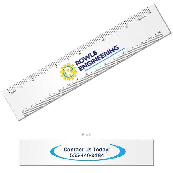Promotional 6" Synthetic Paper Ruler | Customized 6" Synthetic Paper ...